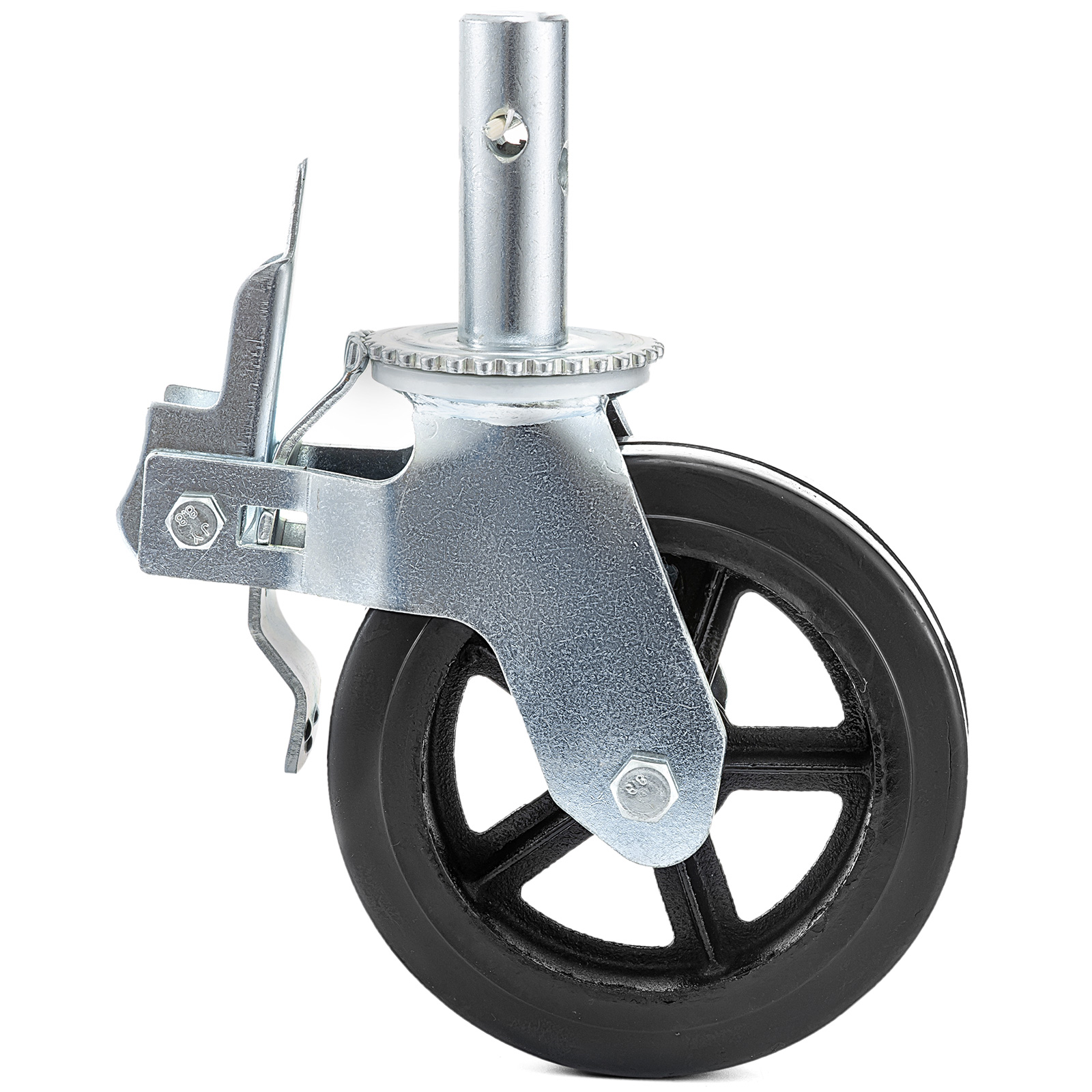 Scaffolding Casters 8" X 2" 4pcs Locking Brakes Swivel Rubber Cast ...