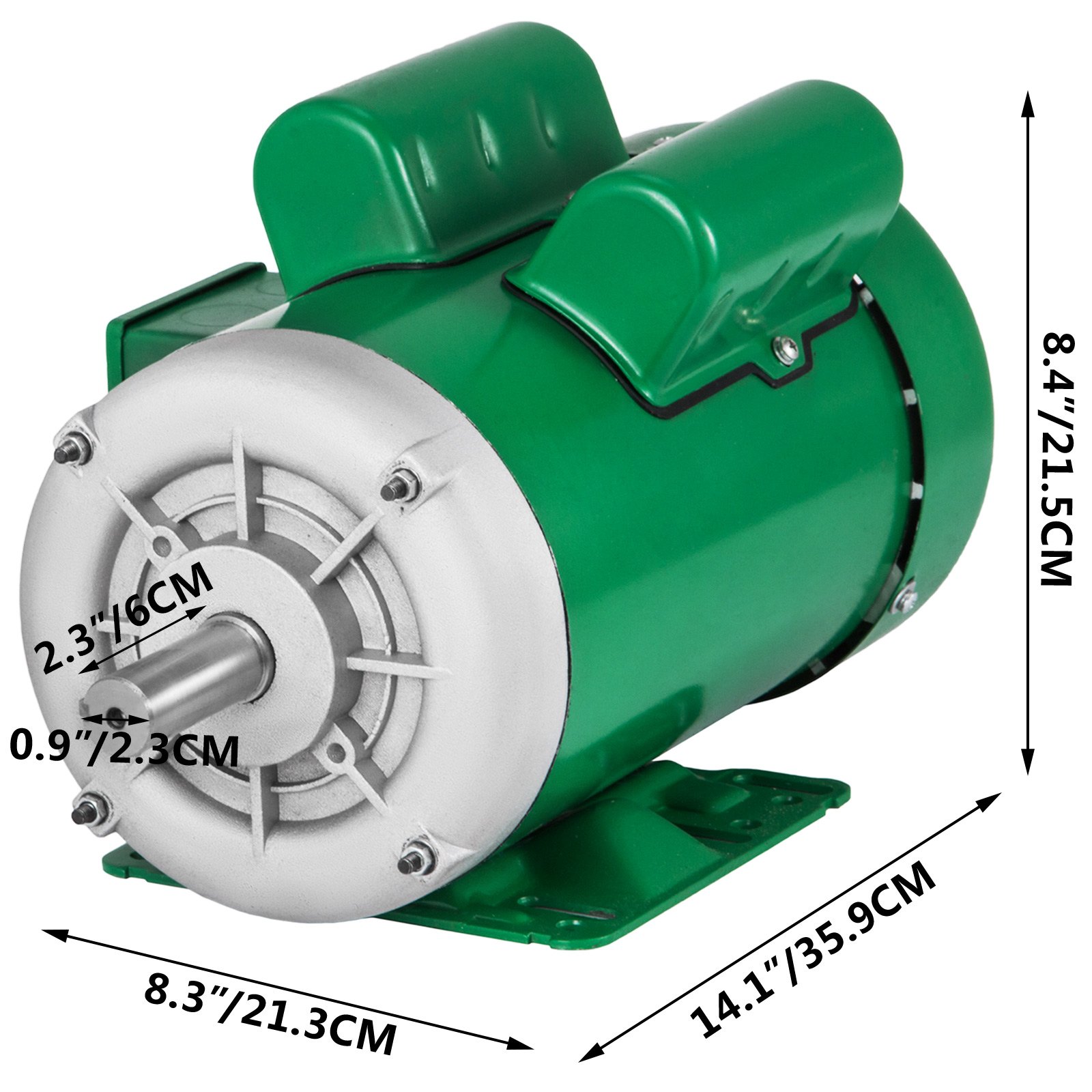 Electric Motor NEMA Farm Duty 2 HP 1725RPM 145T 1PH 7/8" Shaft TEFC 115 ...