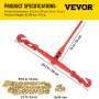 VEVOR Chain Load Binder, 5/16" Tie Down Kit w/ 6600LBS Working Load ...