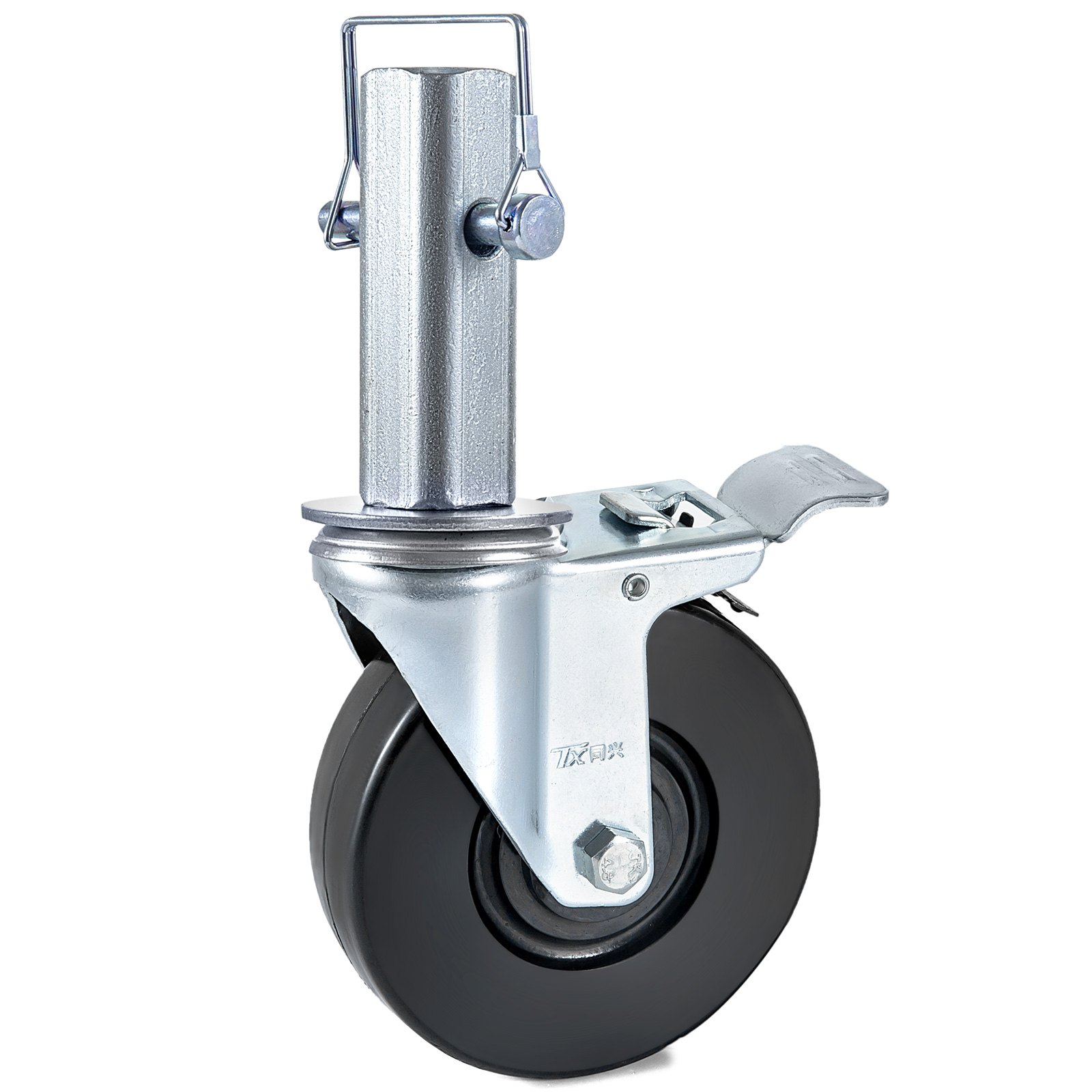 5" Swivel Caster With Dual Locking Scaffolding Square Stem Zinc Coating ...