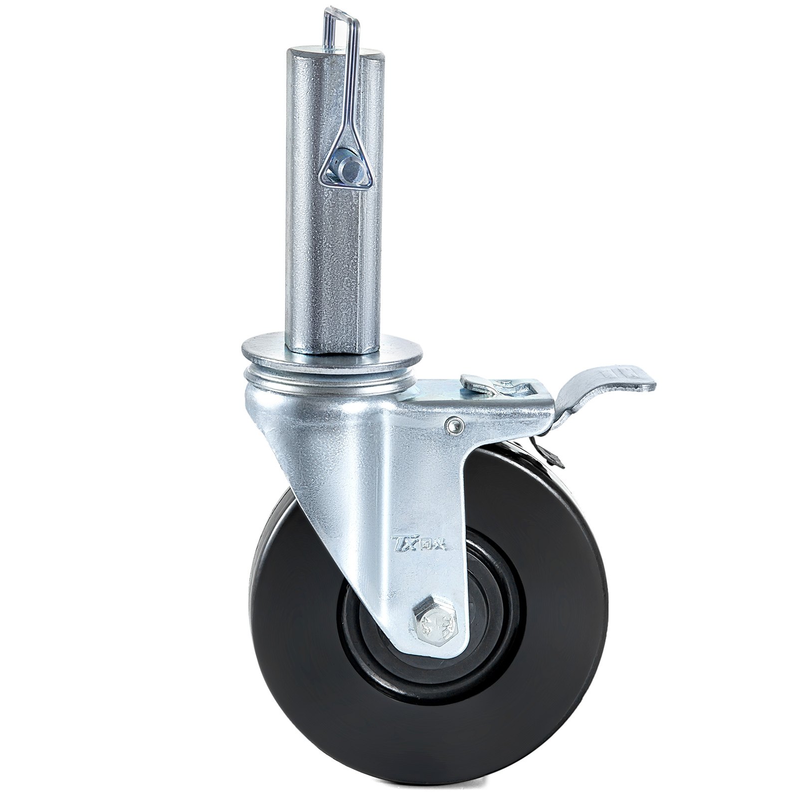 5" Swivel Caster With Dual Locking Scaffolding Square Stem Zinc Coating ...