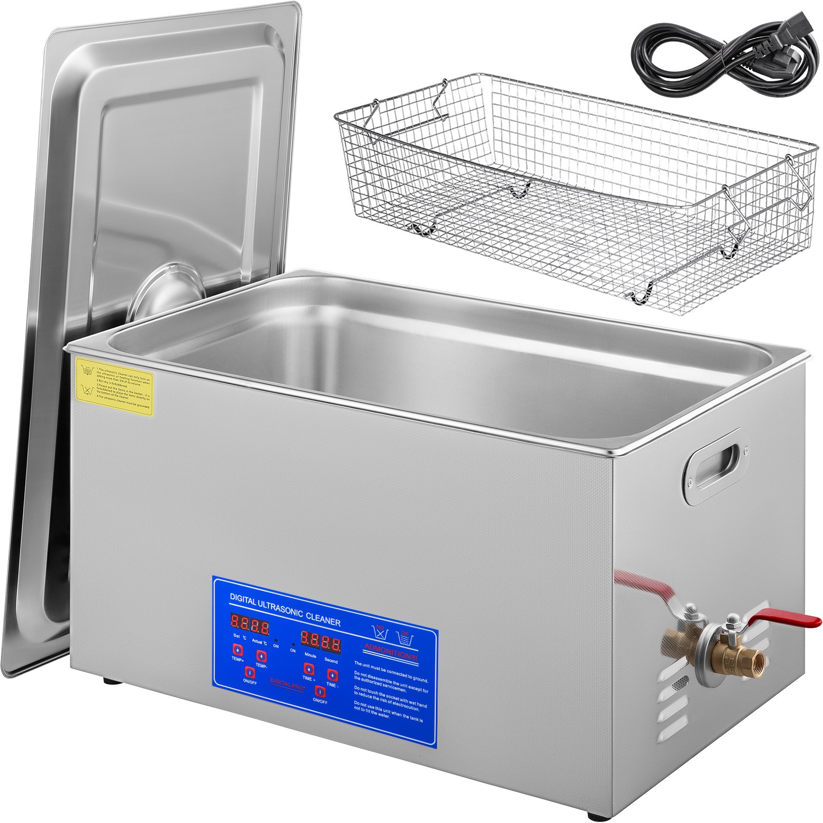 VEVOR Ultrasonic Cleaner 30L Ultrasonic Cleaner for Cleaning Eyeglasses ...