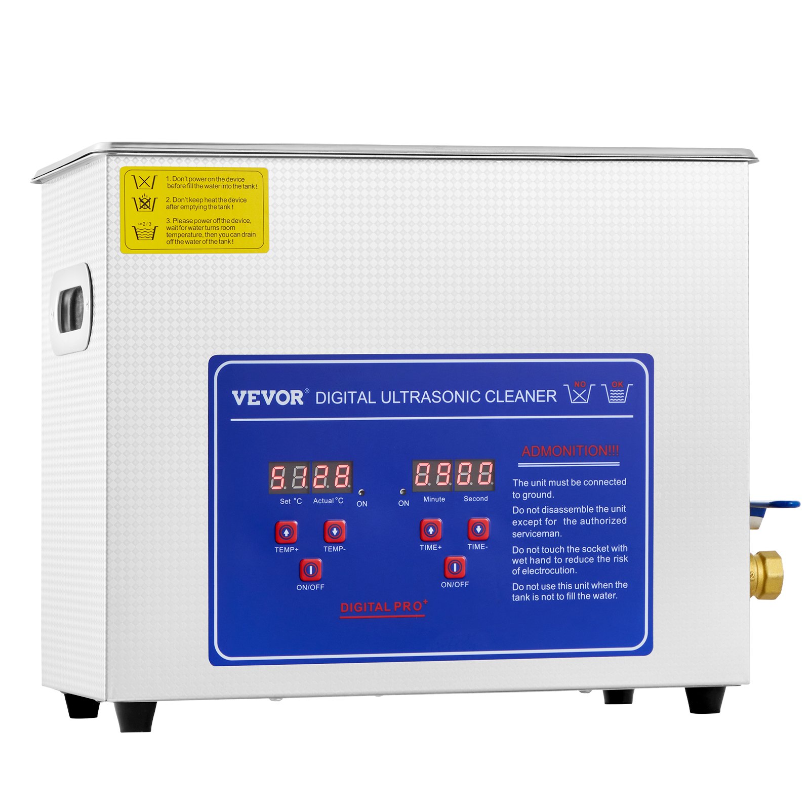 VEVOR Commercial Ultrasonic Cleaner 6L Professional Ultrasonic Cleaner ...