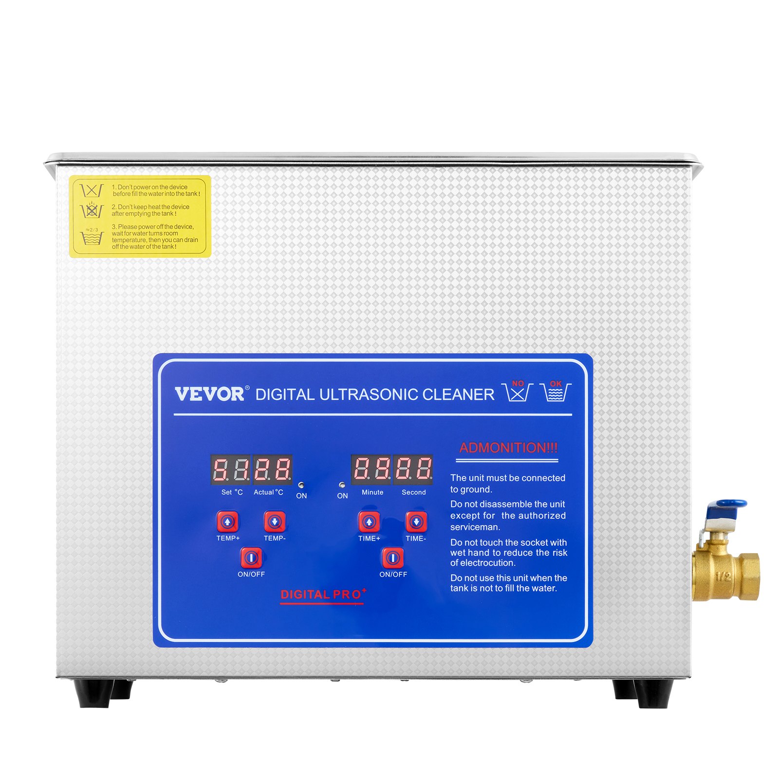 VEVOR Commercial Ultrasonic Cleaner 6L Professional Ultrasonic Cleaner ...
