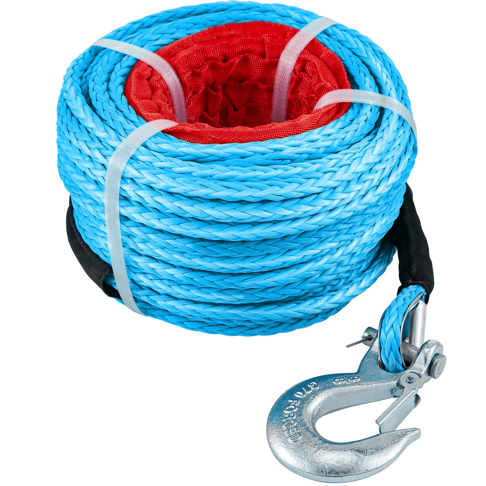 VEVOR Synthetic Winch Rope 3/8in x 100ft, Winch Line Cable with G70 ...