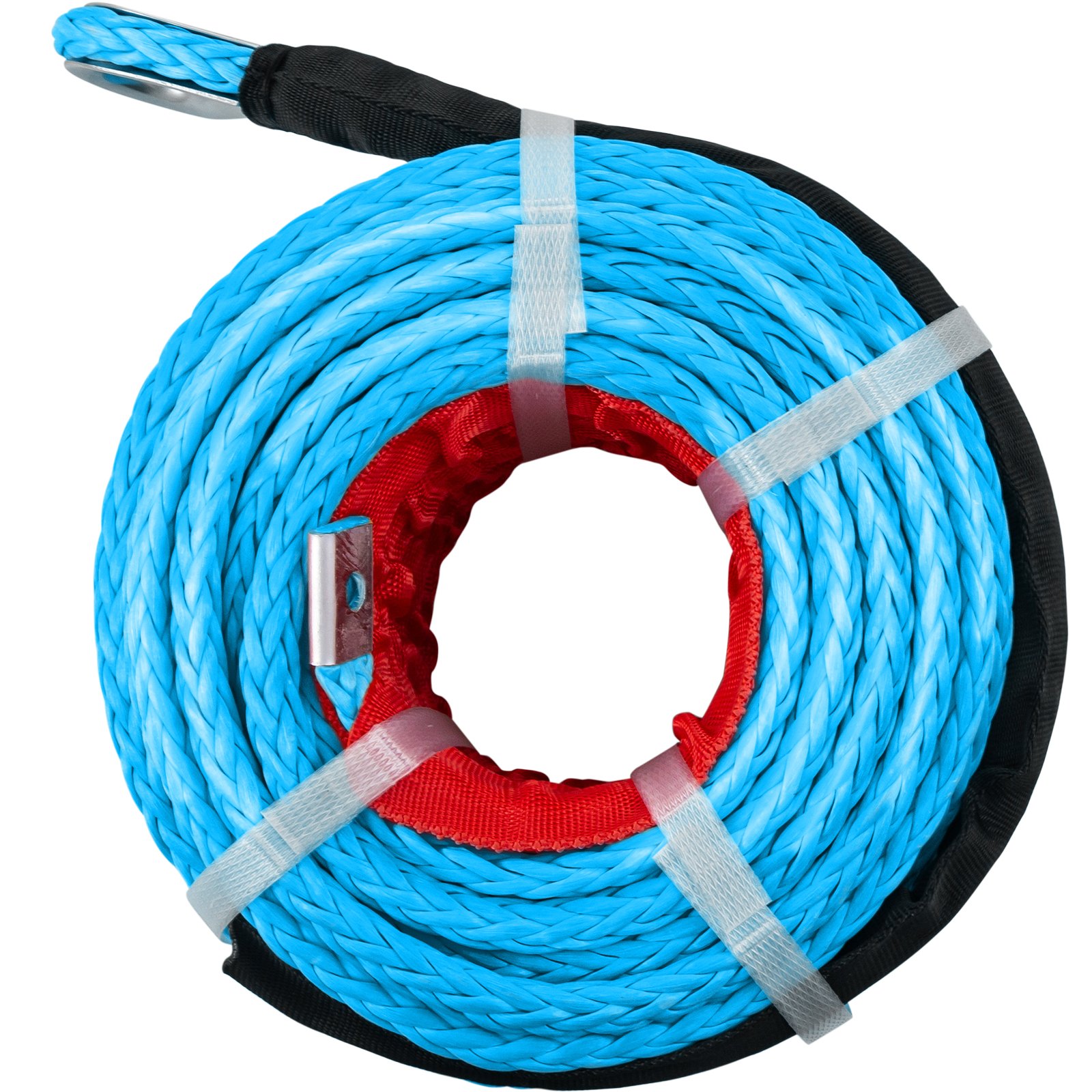 VEVOR Synthetic Winch Rope 3/8in x 100ft, Winch Line Cable with G70 ...