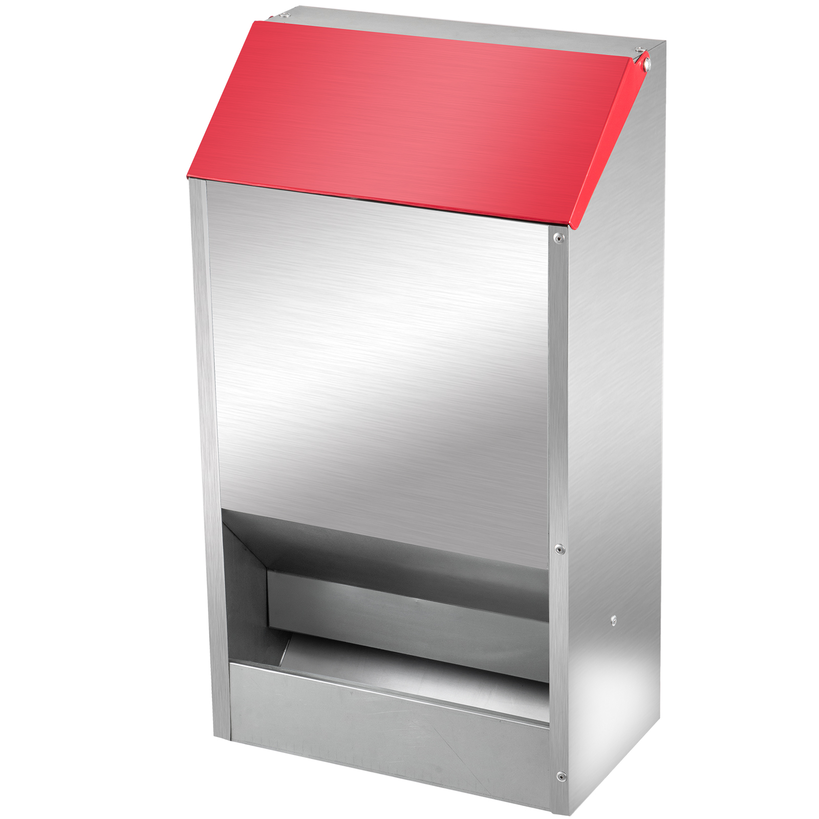 VEVOR Galvanized Poultry Feeder Holds 30lbs of Feed Chicken Feeders No ...