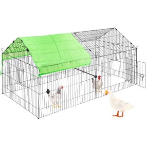 VEVOR Large Metal Chicken Coop, 71" x 30" x 30", Rabbit Run Enclosure ...