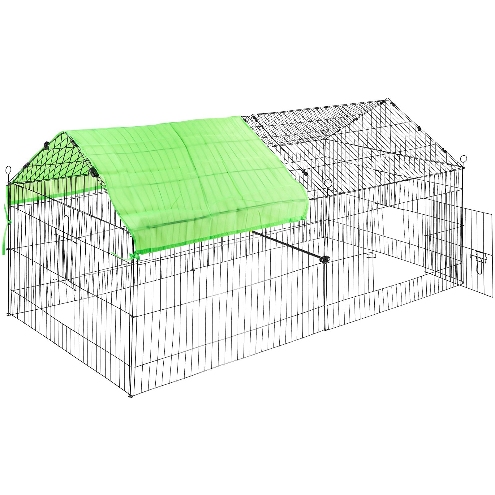 VEVOR Large Metal Chicken Coop, 71" x 30" x 30", Rabbit Run Enclosure ...