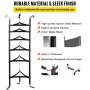 VEVOR 6-Tier Cookware Stand, Carbon Steel Multi-Layer Pot Rack, 61.2 ...