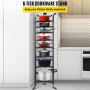 VEVOR 8-Tier Cookware Stand, 68-inch Multi-Layer Pot Rack, Carbon Steel ...