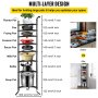 VEVOR 8-Tier Cookware Stand, 68-inch Multi-Layer Pot Rack, Carbon Steel ...