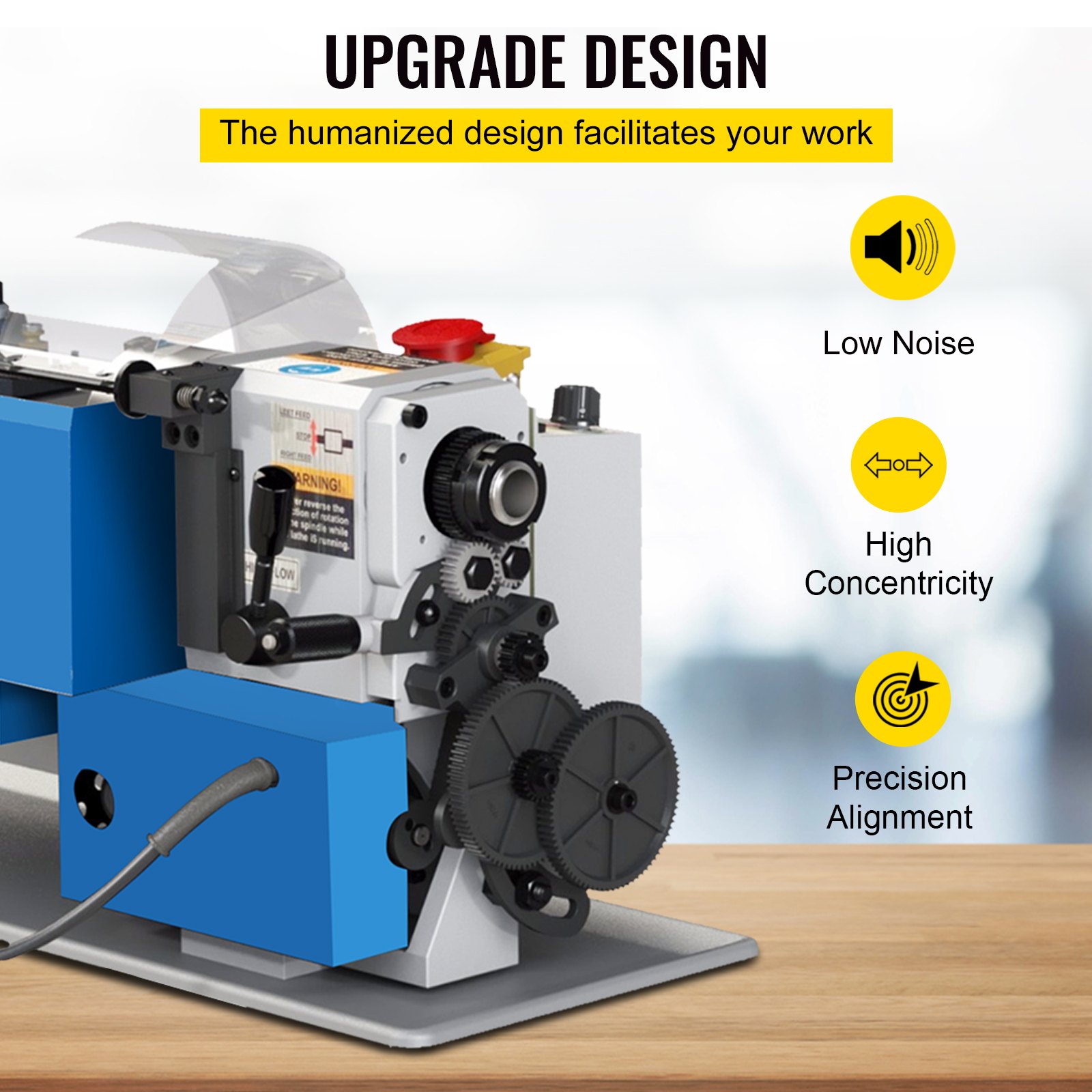 VEVOR Metal Lathe 7"x12",Precision Bench Top Mini Metal Lathe 550W ...