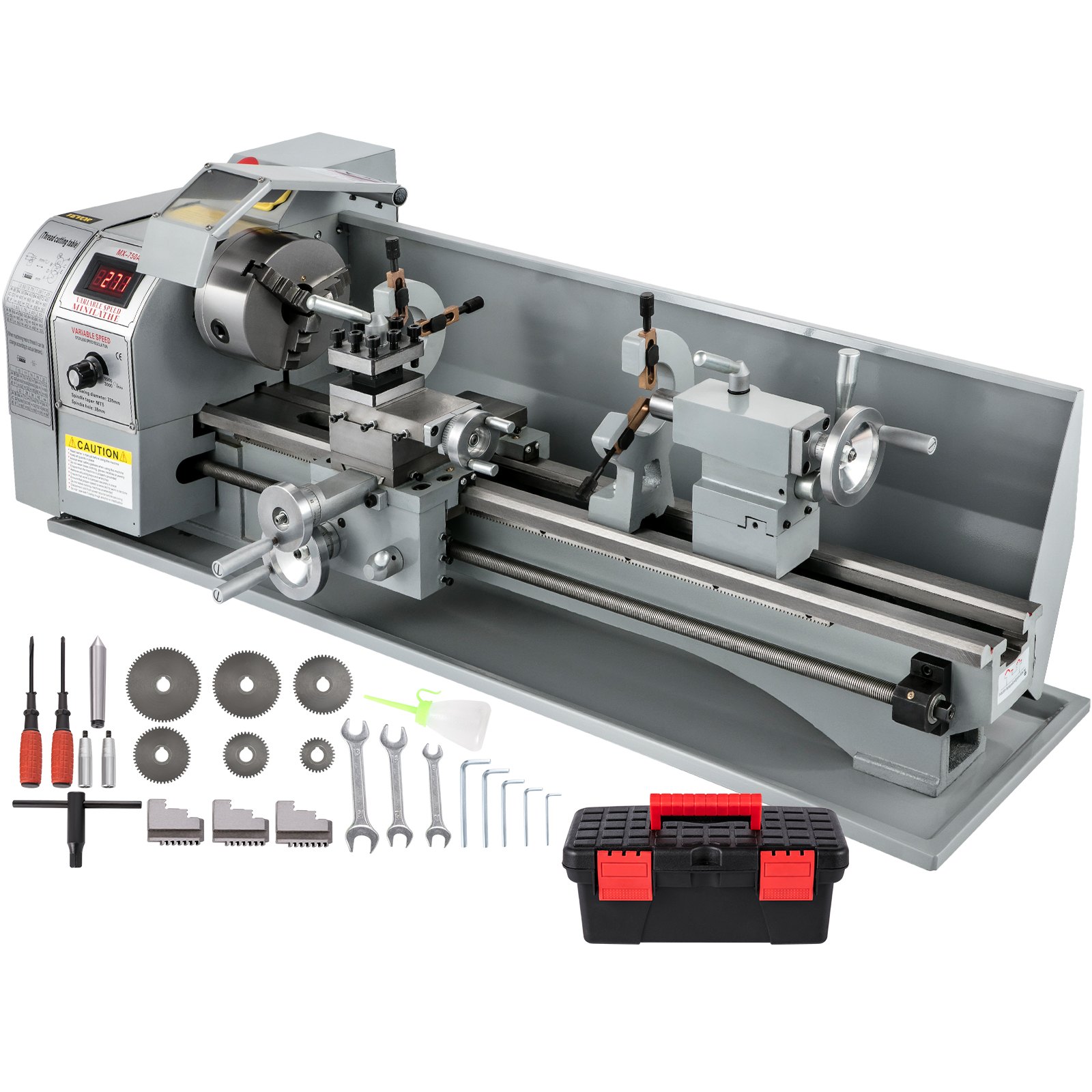 VEVOR VEVOR 1100W Mini Metal Lathe 220MMx750MM Variable-Speed Metal ... VEVOR VEVOR 1100W Mini Metal Lathe 220MMx750MM Variable-Speed Metal ...