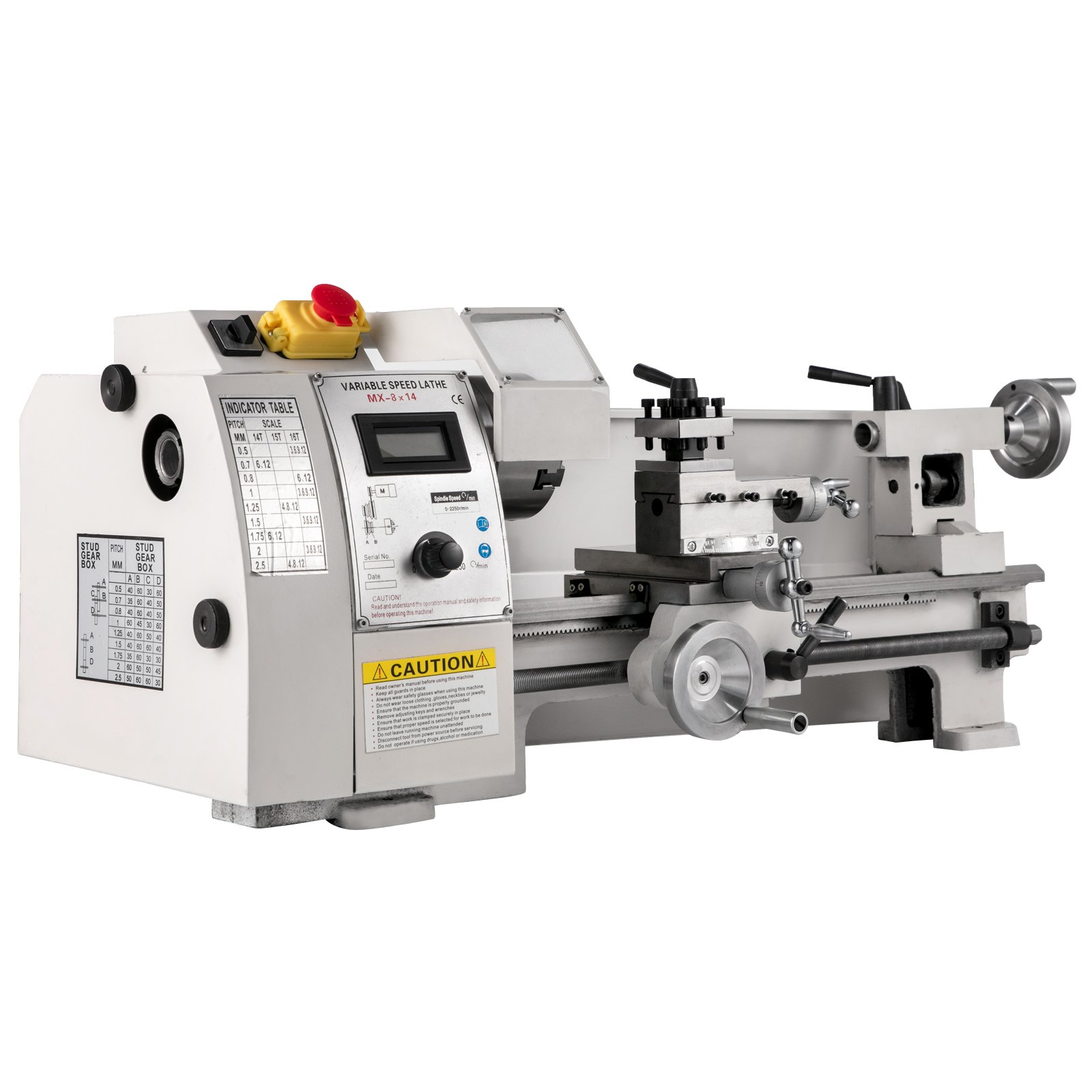 VEVOR Mini Metal Lathe 8"x14" Metalworking Machine Variable Speed 2250 ...