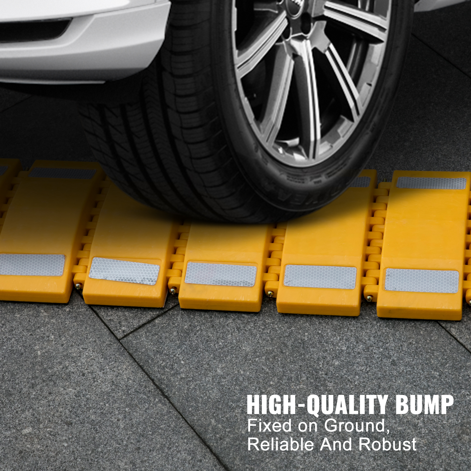Vevor Portable Speed Bump Speed Hump 9.8 Ft Rubber Speed Bumps For ...