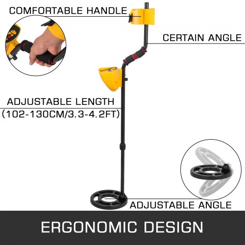 VEVOR Metal Detector Waterproof Disc Metal detectors Underwater ...