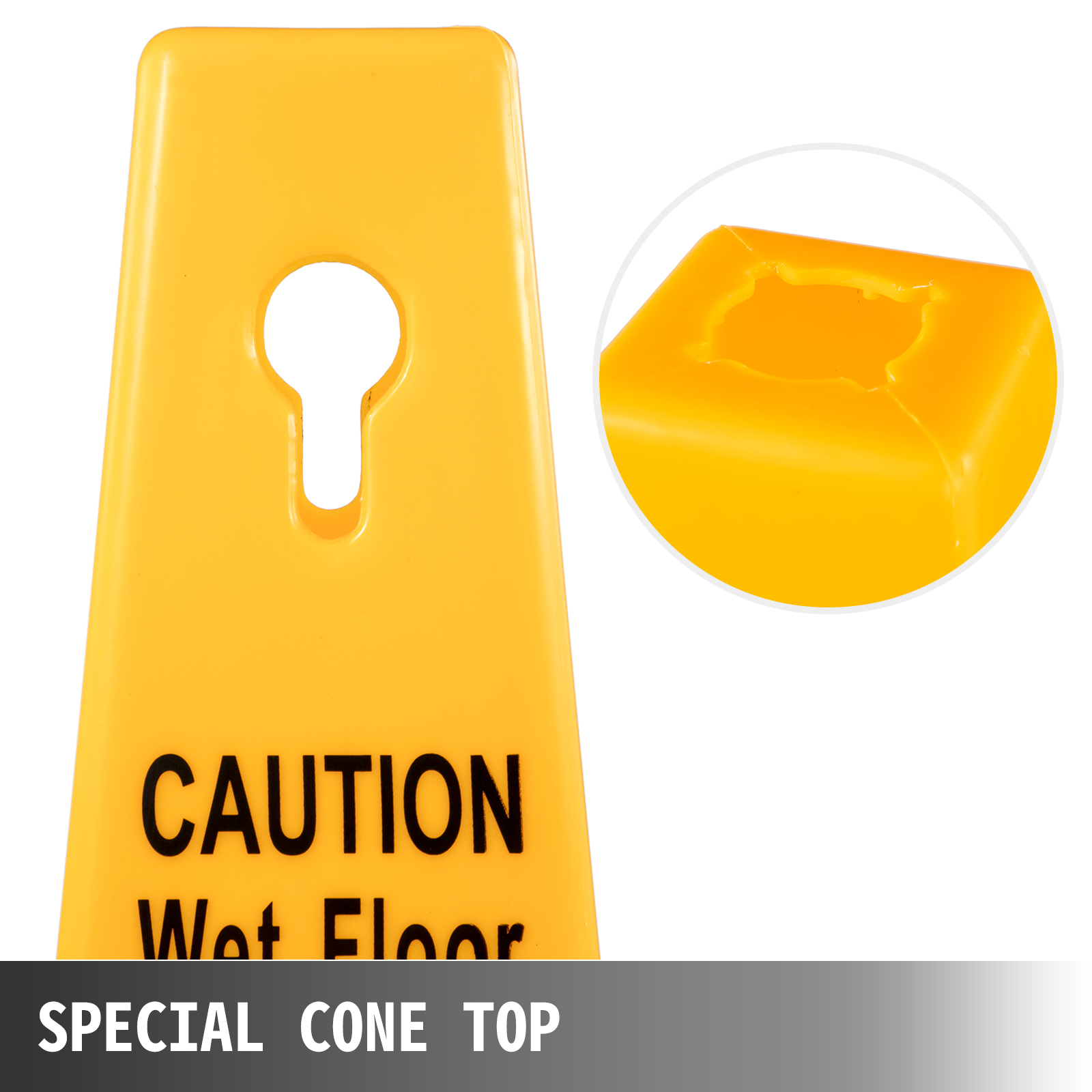 Wet Floor Sign Caution Wet Floor Yellow Floor Wet Sign 4 Sided Cone ...