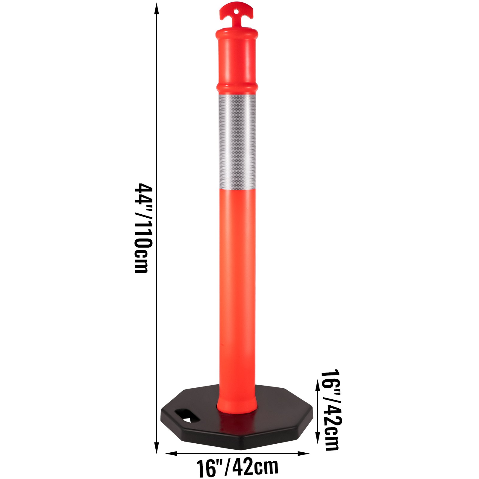 VEVOR VEVOR Traffic Delineator Posts 44 Inch Height Channelizer Cones ...