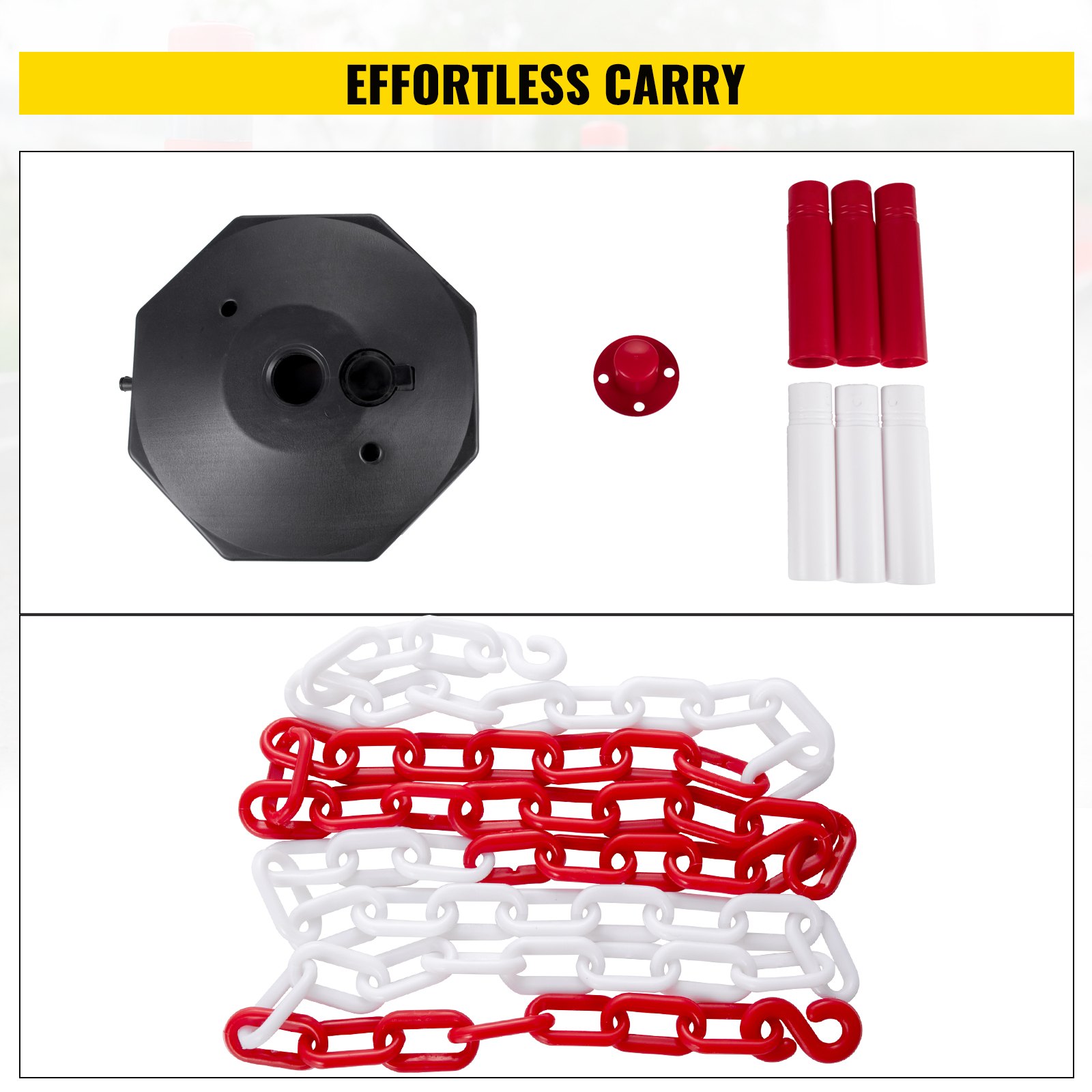 VEVOR Plastic Stanchion, 4pcs Chain Stanchion, Plastic Stanchion Kit w ...