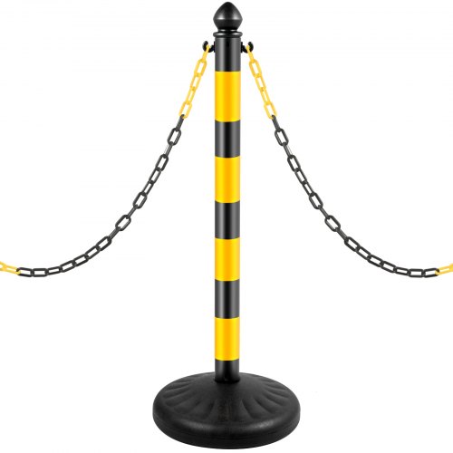 VEVOR Plastic Stanchion, 4pcs Chain Stanchion, Outdoor Stanchion w/ 4 x ...