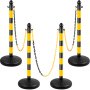 Vevor Plastic Stanchion Chain Stanchion 4pcs Outdoor Stanchion W ...