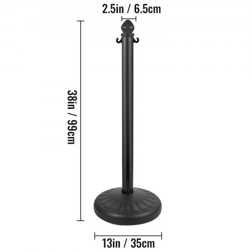 VEVOR Plastic Stanchion, 4pcs Chain Stanchion, Outdoor Stanchion w/ 4 x ...