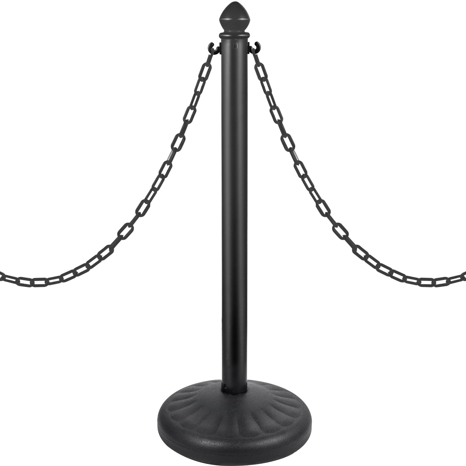VEVOR Plastic Stanchion, 4pcs Chain Stanchion, Outdoor Stanchion w/ 4 x ...