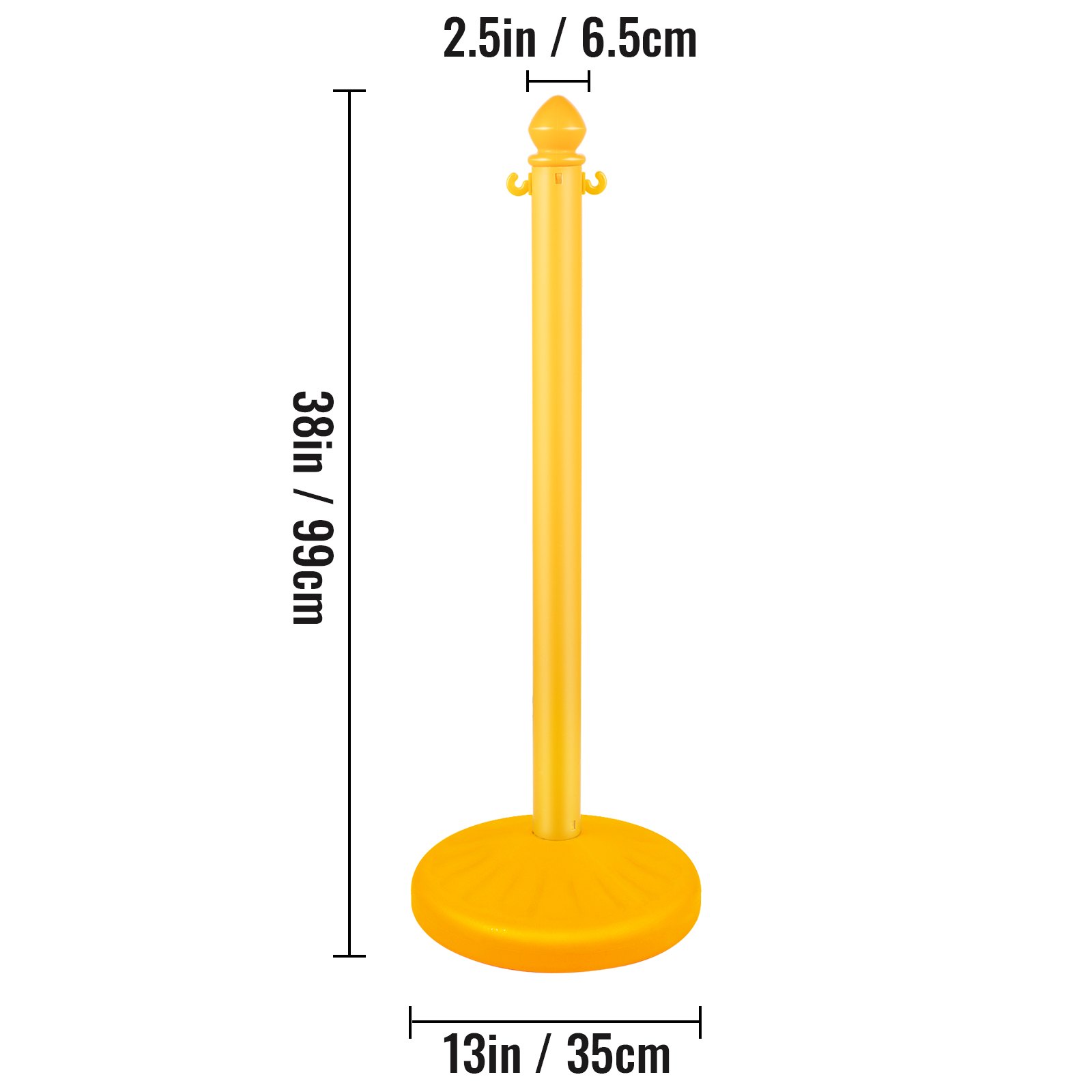 VEVOR Plastic Stanchion, 4pcs Chain Stanchion, Outdoor Stanchion w/ 4 x ...