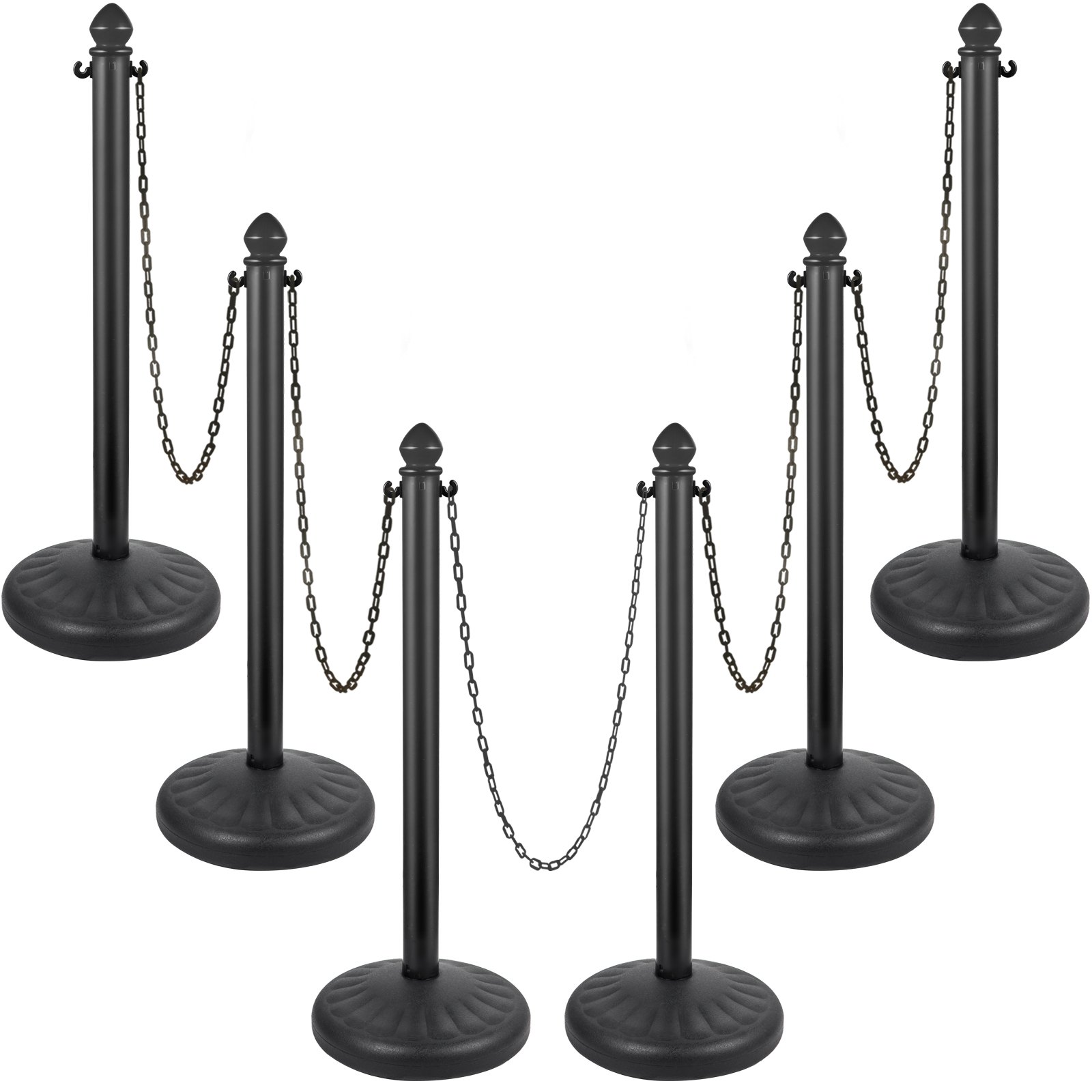 VEVOR Plastic Stanchion, 6pcs Chain Stanchion, Outdoor Stanchion w ...