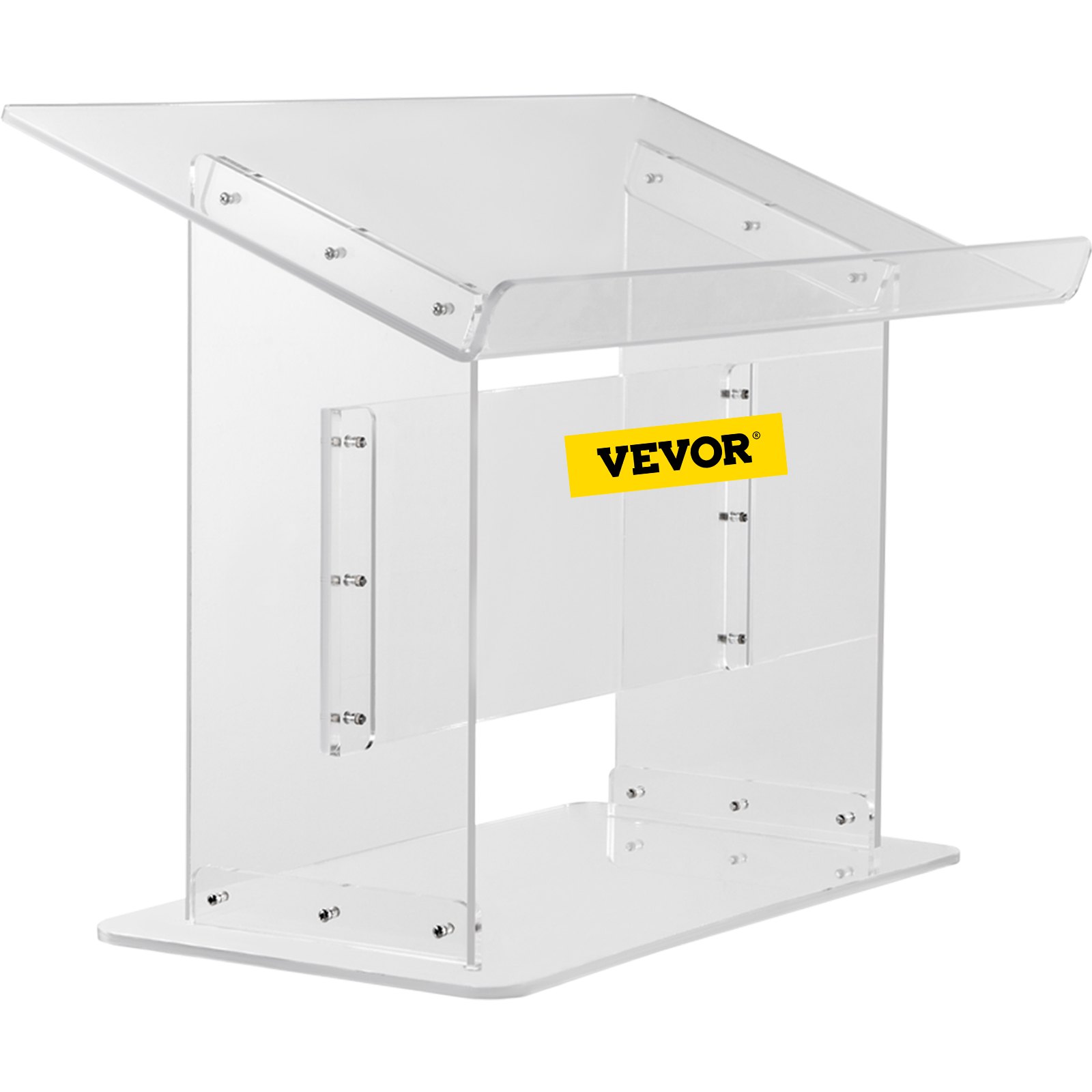 VEVOR Tabletop Acrylic Podium 19.5" Tall Plexiglass Podium 27"x13.7 ...