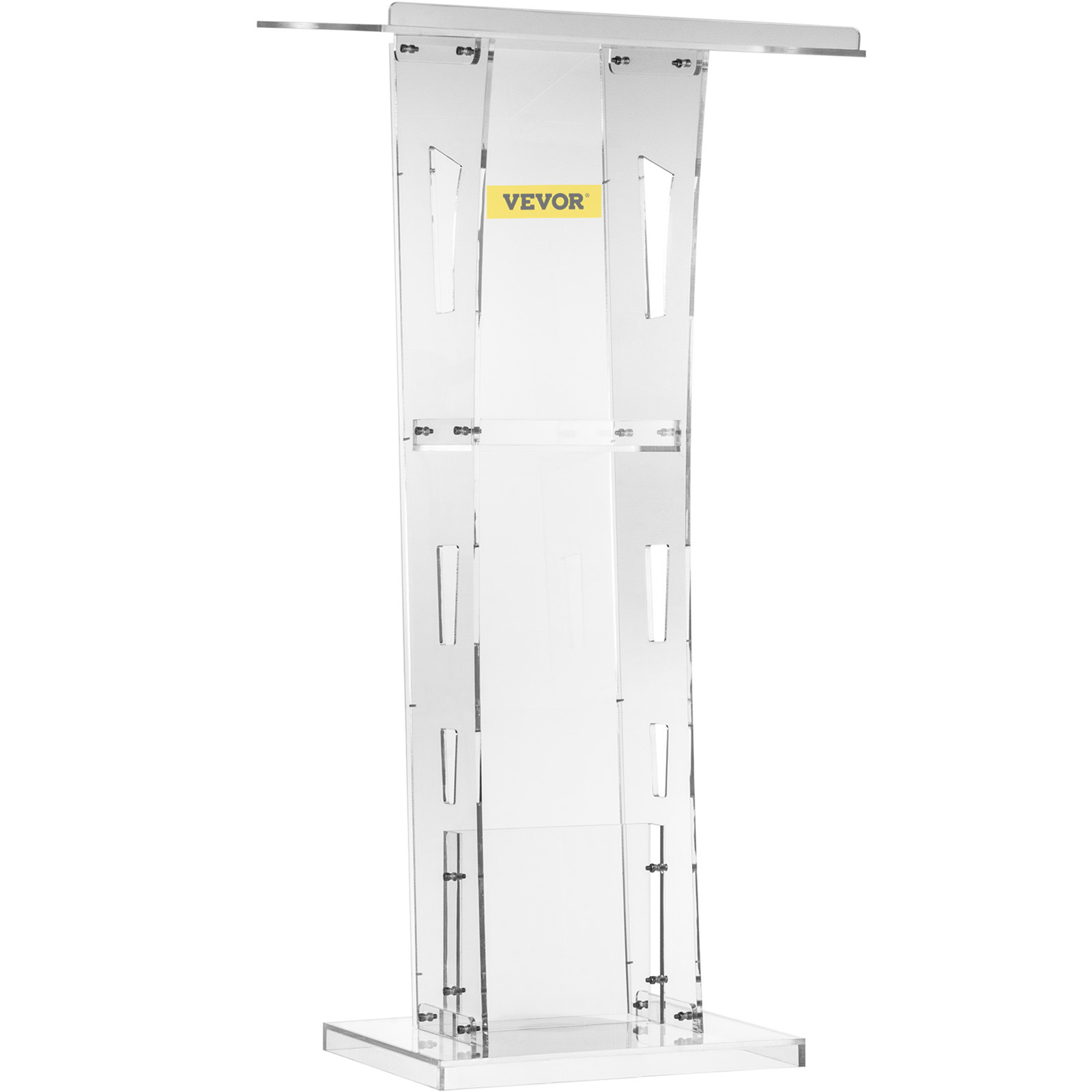 VEVOR Acrylic Podium 47.5" Tall Plexiglass Podium 26.8"x14.3" Table ...