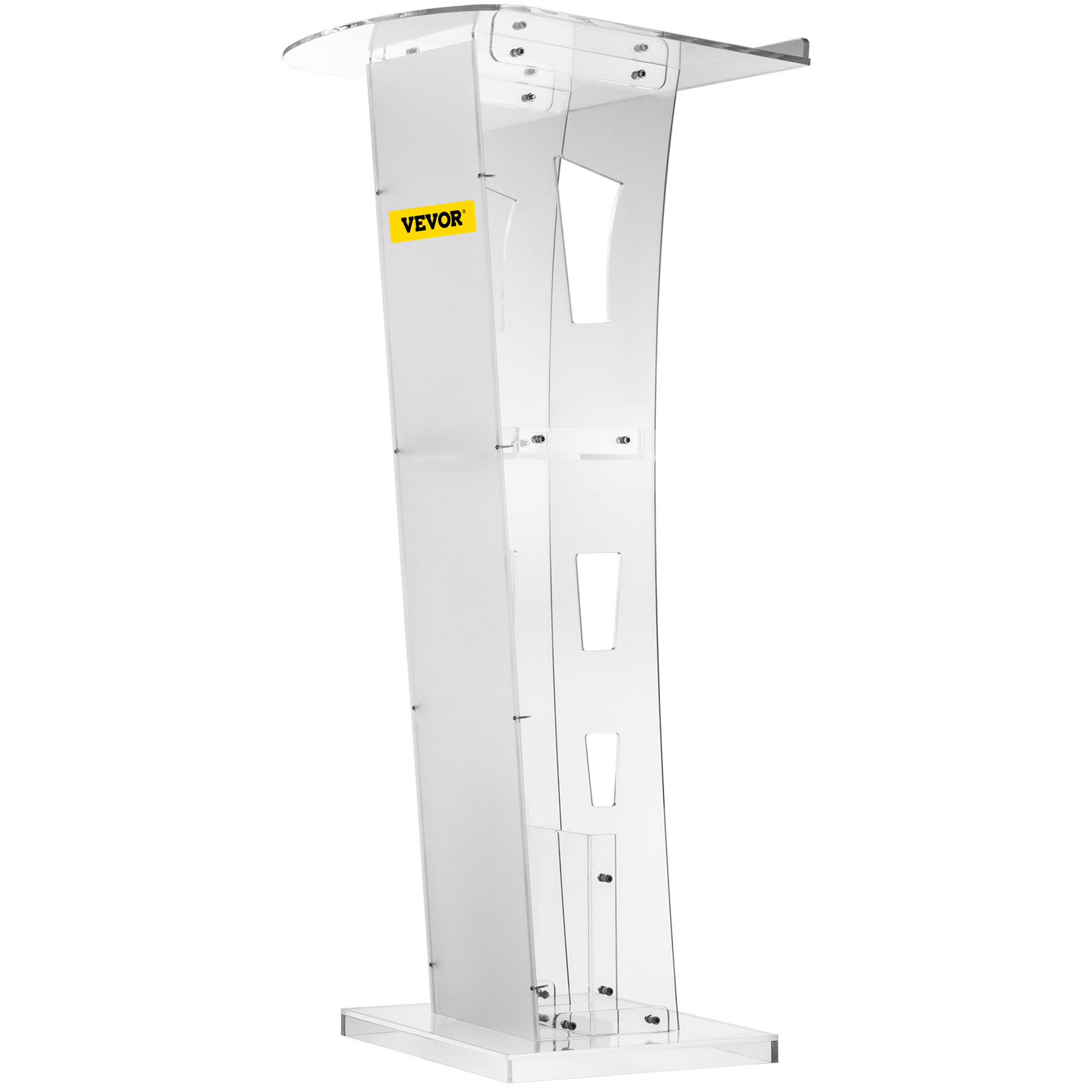 VEVOR Acrylic Podium 47.5" Tall Plexiglass Podium 26.8"x14.3" Table ...