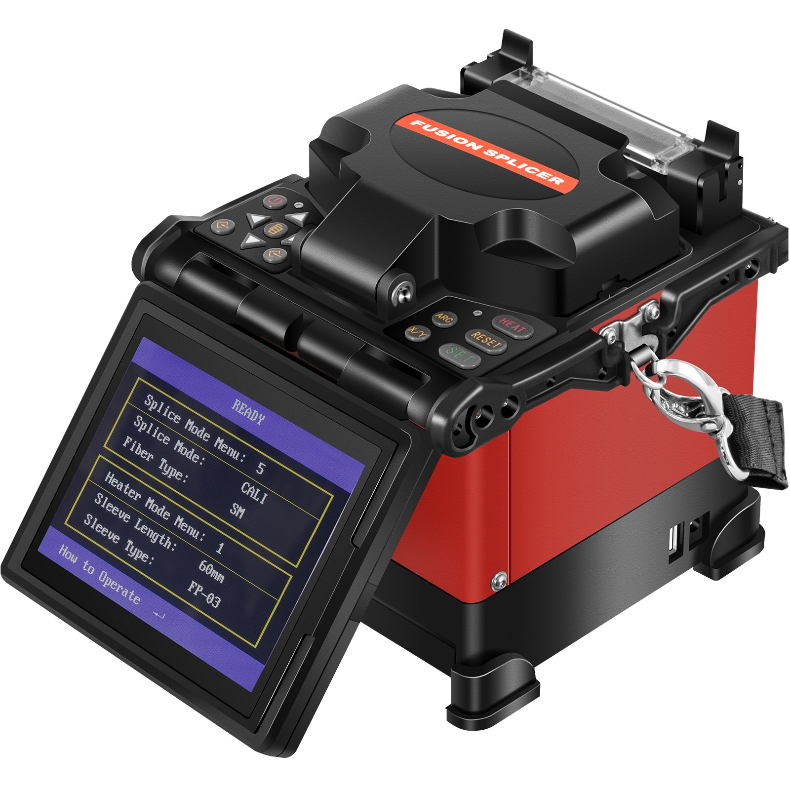 VEVOR Fusion Splicer Automatic Focus JW4108S FTTH Fiber Optic Fusion ...