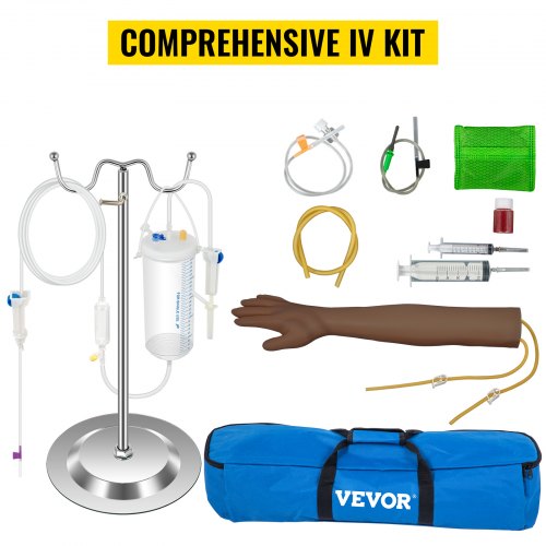 VEVOR Phlebotomy Practice Kit, Dark Skin IV Practice Kit Venipuncture ...