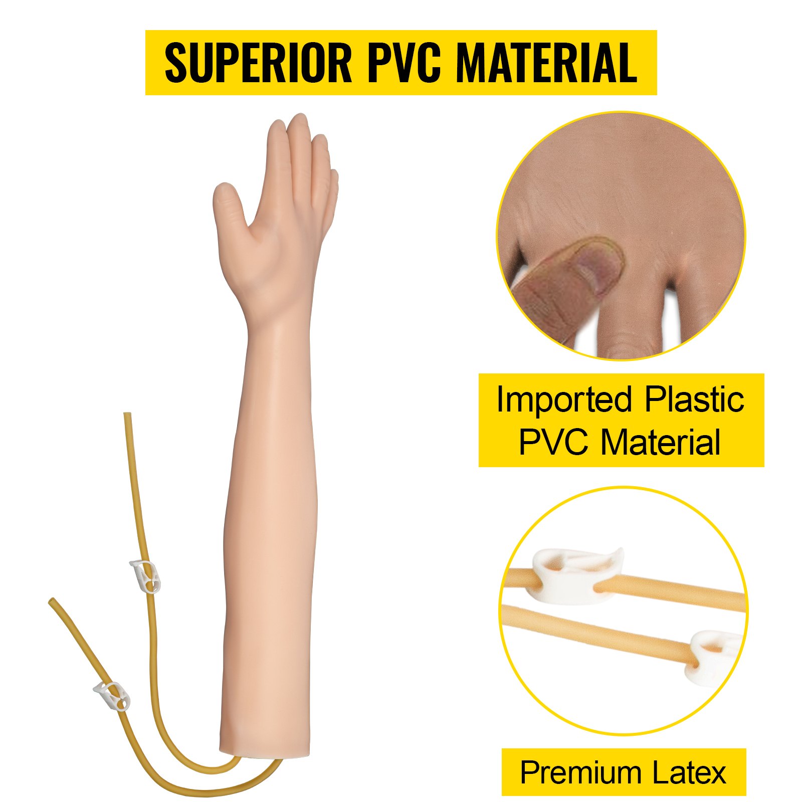 VEVOR Intravenous Practice Arm Kit Made of PVC, Latex Material ...