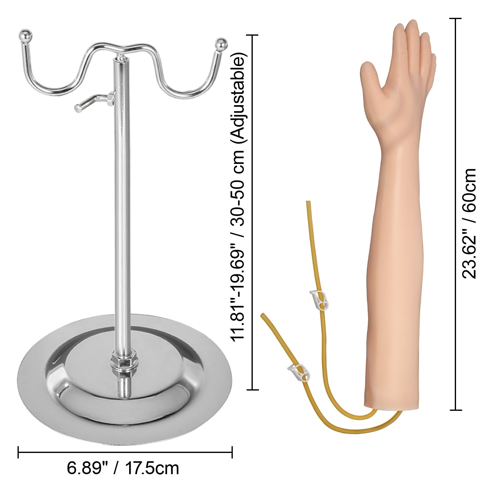 VEVOR Intravenous Practice Arm Kit Made of PVC, Latex Material ...