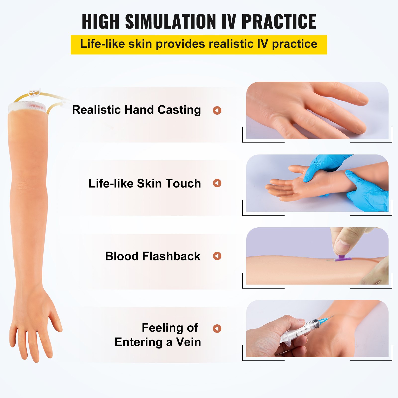 VEVOR 12 PCS Phlebotomy Practice Kit, IV Venipuncture Intravenous ...