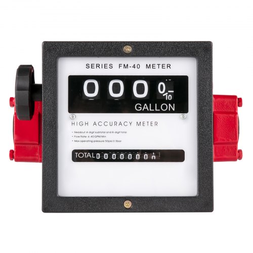 VEVOR Mechanical Fuel Meter 40 GPM Fuel Flow Meter 4-Digital Batch ...