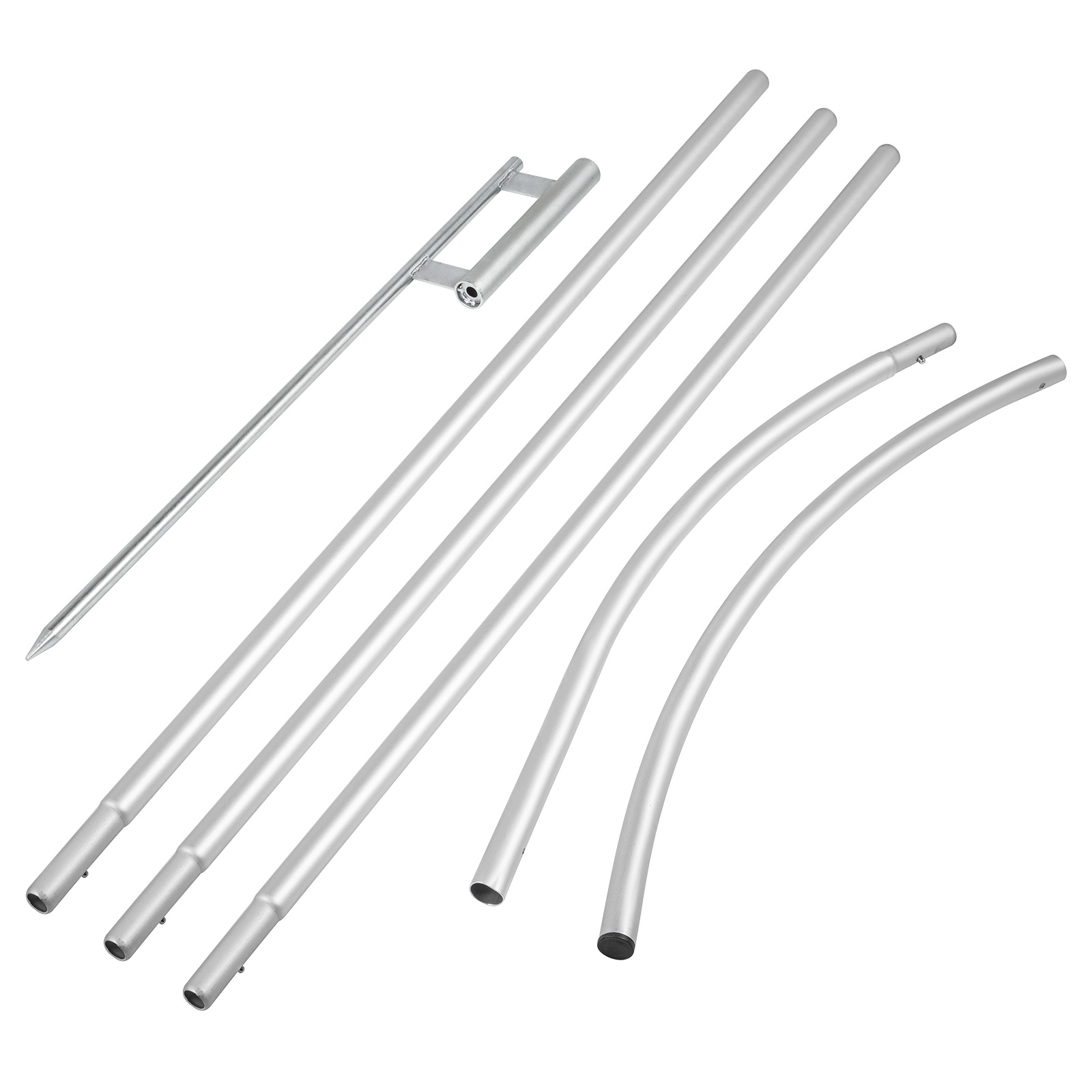 VEVOR Advertising Flag Pole, 3 x Feather Flag Bundles, 16ft Windless ...