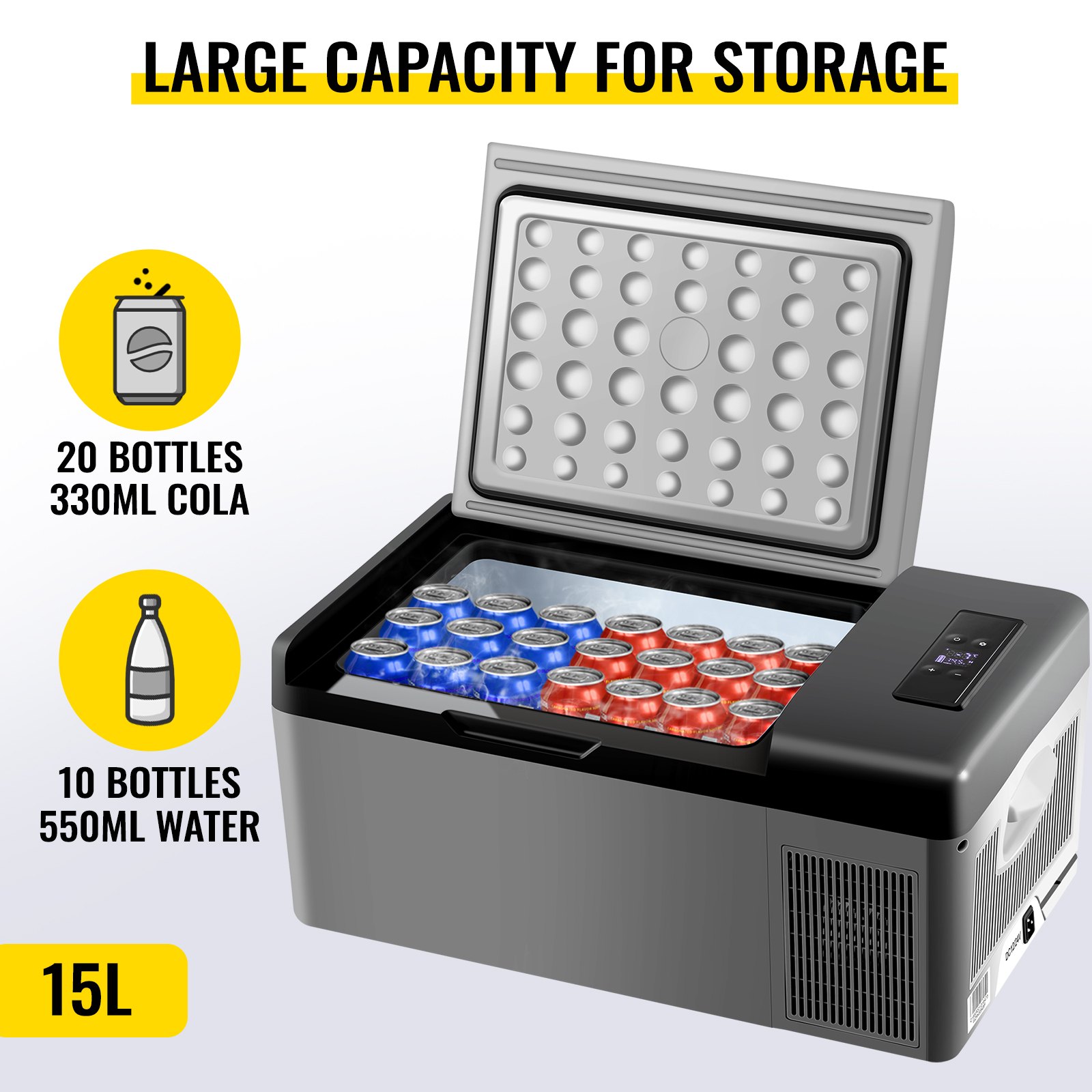 VEVOR Vevor Portable Car Freezer 15l Car Refrigerator 12v/24v Camping ...