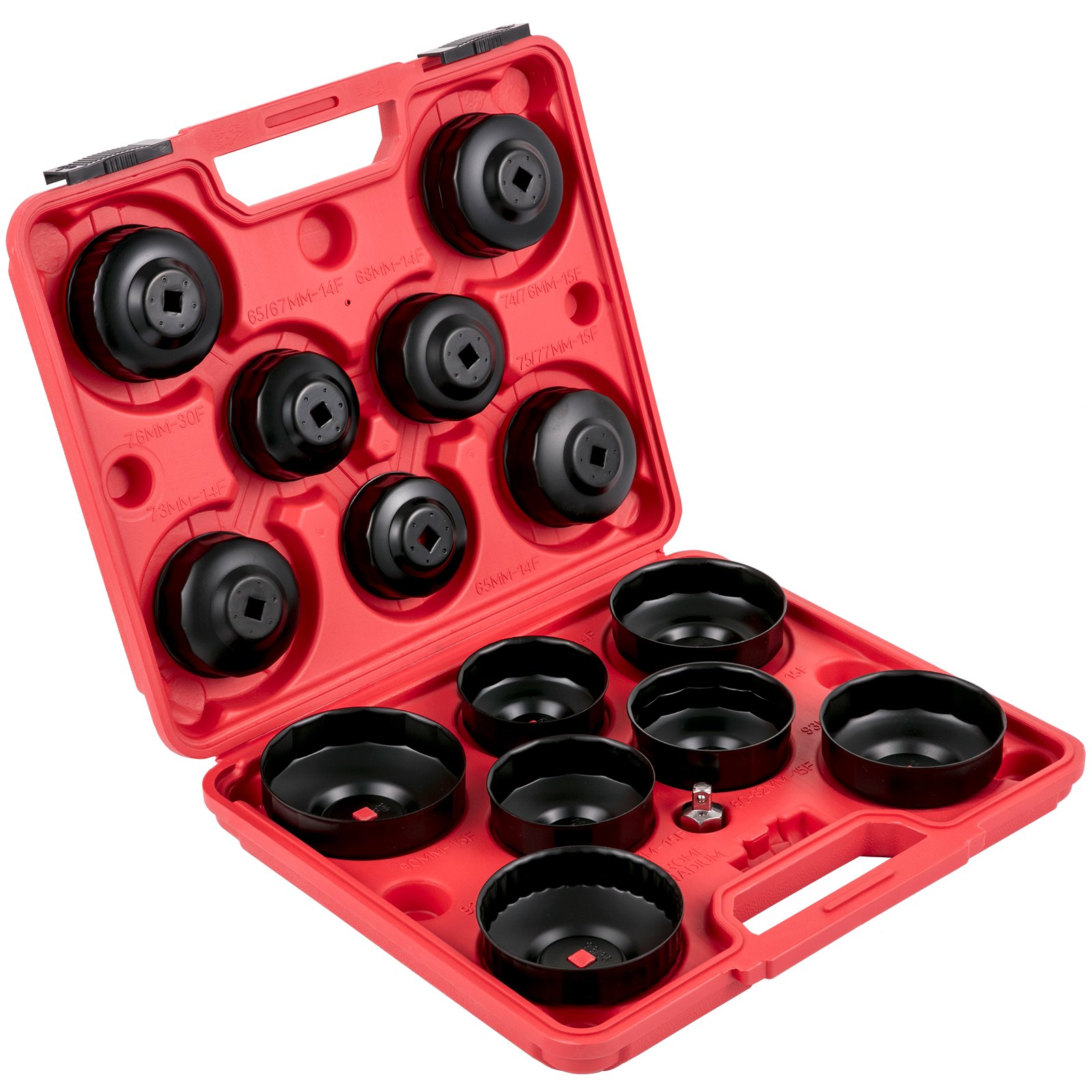 VEVOR Oil Filter Socket Set, 14 Pcs Oil Filter Wrench Set, Sturdy Steel ...