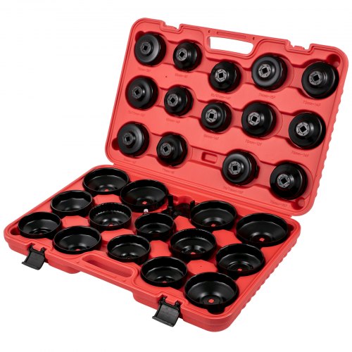 VEVOR Oil Filter Socket Set, 30 Pcs Oil Filter Wrench Set, Sturdy Steel ...