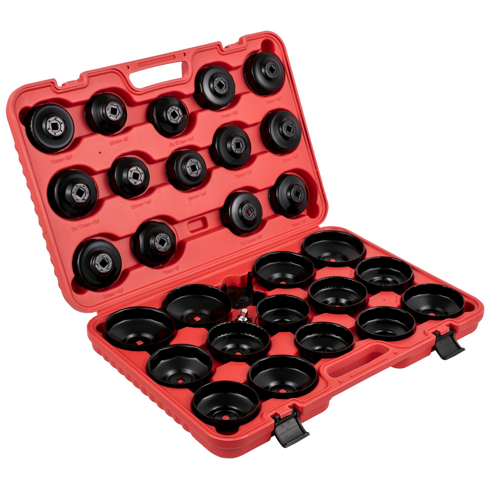 VEVOR Oil Filter Socket Set, 30 Pcs Oil Filter Wrench Set, Sturdy Steel ...