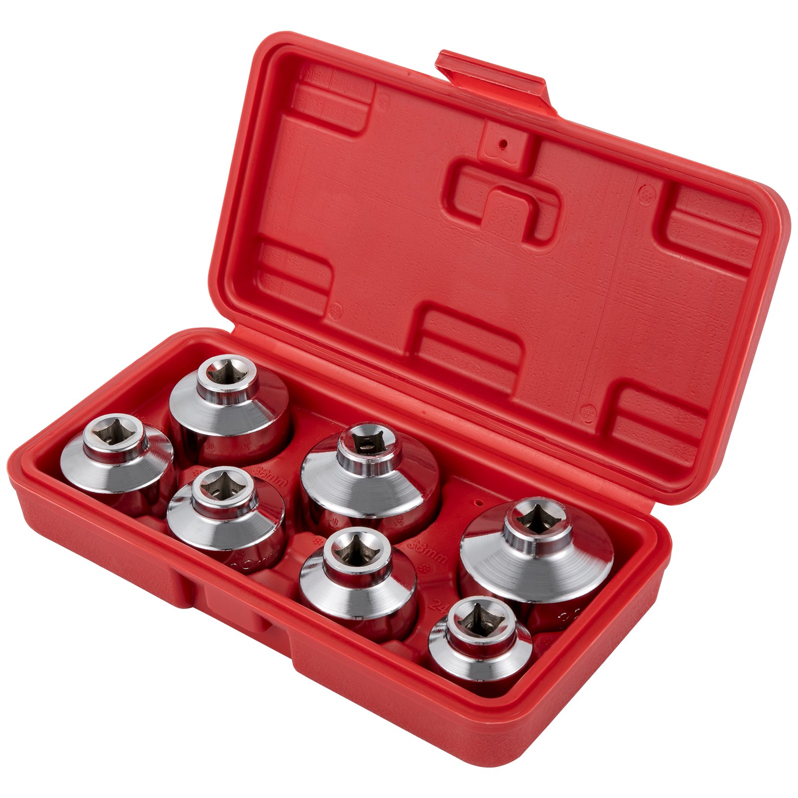 VEVOR Oil Filter Socket Set, 7 Pcs Oil Filter Wrench Set, Sturdy Steel ...