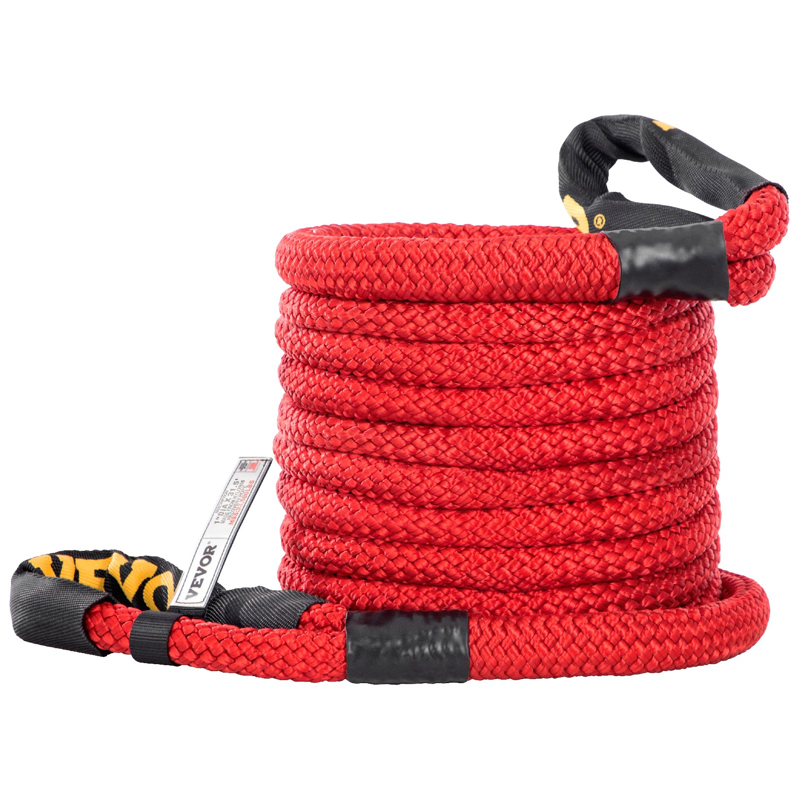 VEVOR 1" x 31.5' Recovery Tow Rope, 33,500 lbs, Heavy Duty Nylon Double ...
