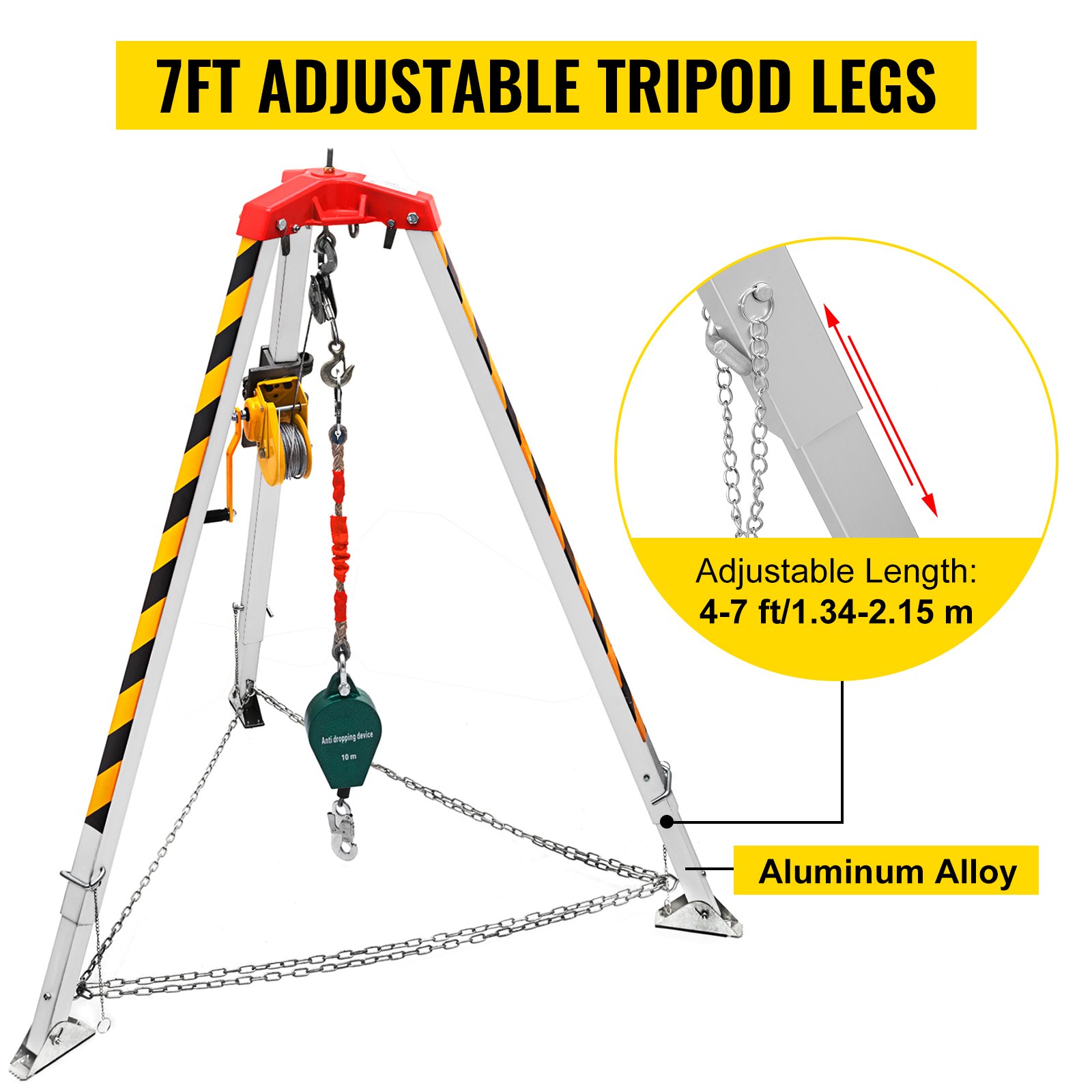 VEVOR Confined Space Rescue Tripod Confined Space Kit | VEVOR US