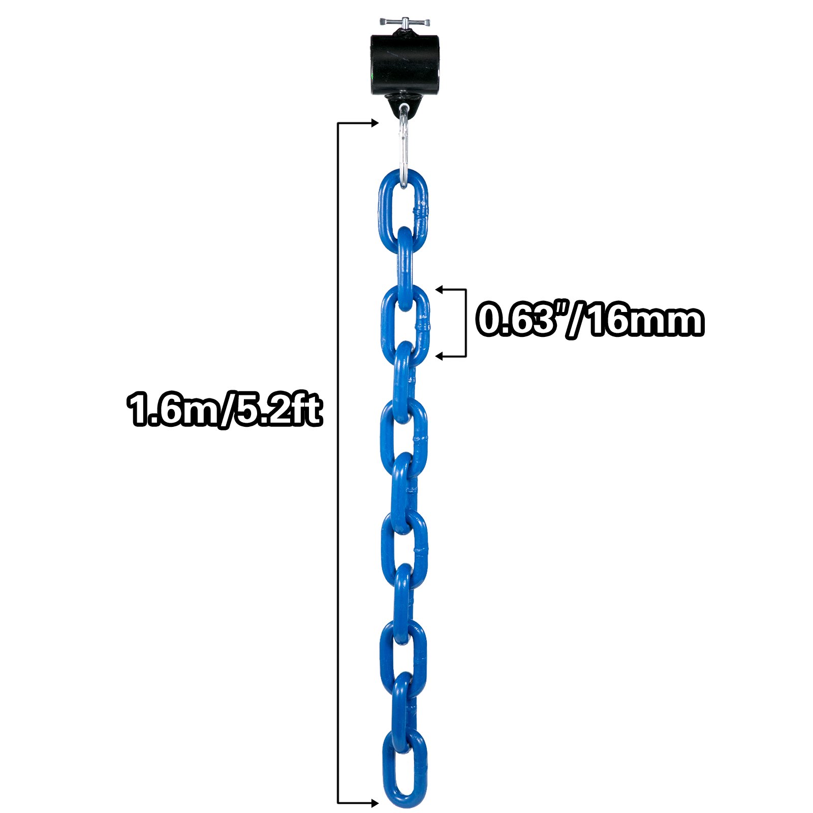 VEVOR Weight Lifting Chains, 1 Pair 35LBS/16kg Weight lifting Chains ...