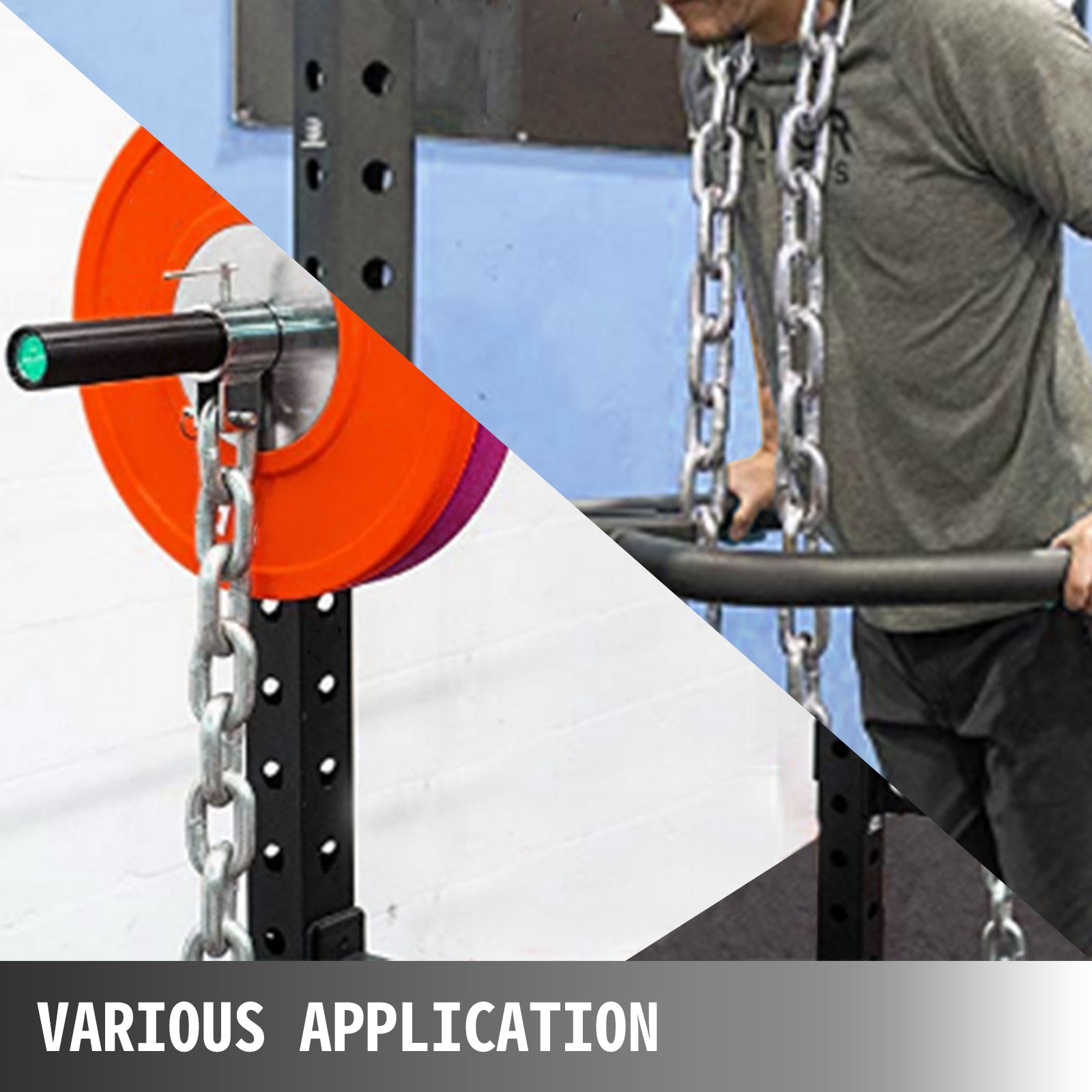 VEVOR Weight Lifting Chains, 1 Pair 35LBS/16kg Weight lifting Chains ...