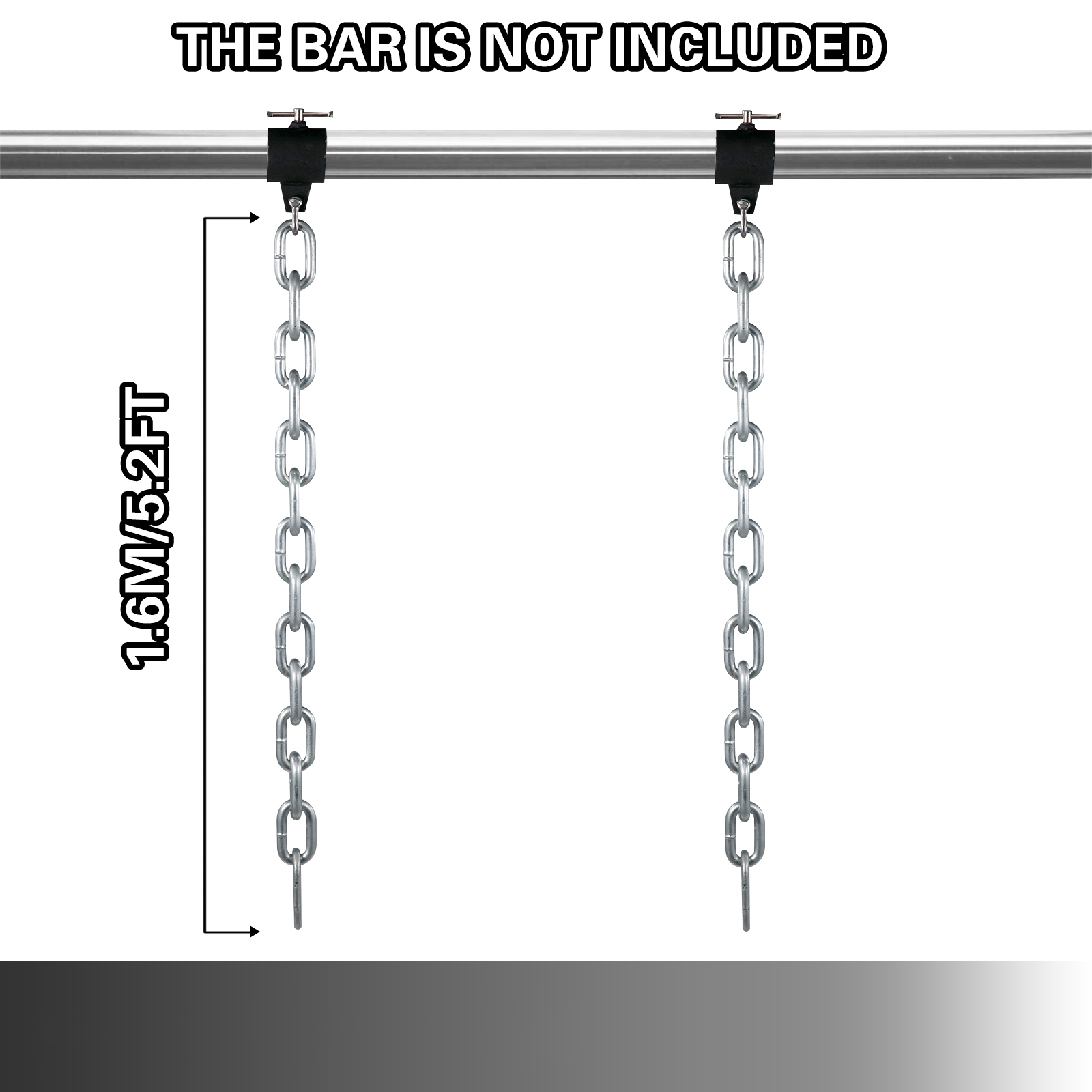 Weight Lifting Chains Olympic Bar Barbell Chain Pairs 44lb Collars ...